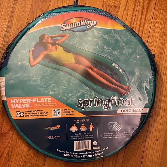 SwimWays | Swim | Nwt Swimways Spring Float Original With Hyperflate Valve 3x Faster Inflation ...